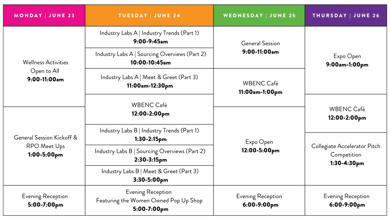 2025 Schedule - WBENC : WBENC